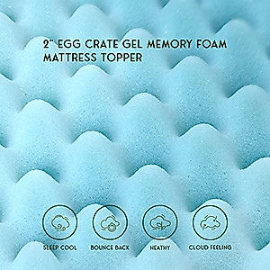Mattress Topper,3 Inch Gel-Infused Memory Foam Topper with Bamboo Charcoal Infusion Bed Mattress 40 Density Cooling Pad Removable Fitted Bamboo Rayon Cover CertiPUR-US Certified by Lazycat (Twin XL)