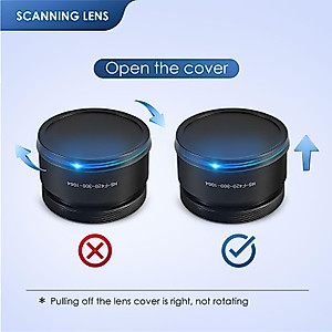 Monport F-Theta M52 Lens,Suitable for 1064 nm Monport Fiber Laser Marking Machines,11.8"x11.8"(300x300mm) Working Area,Fiber Laser Field Lens Replacement