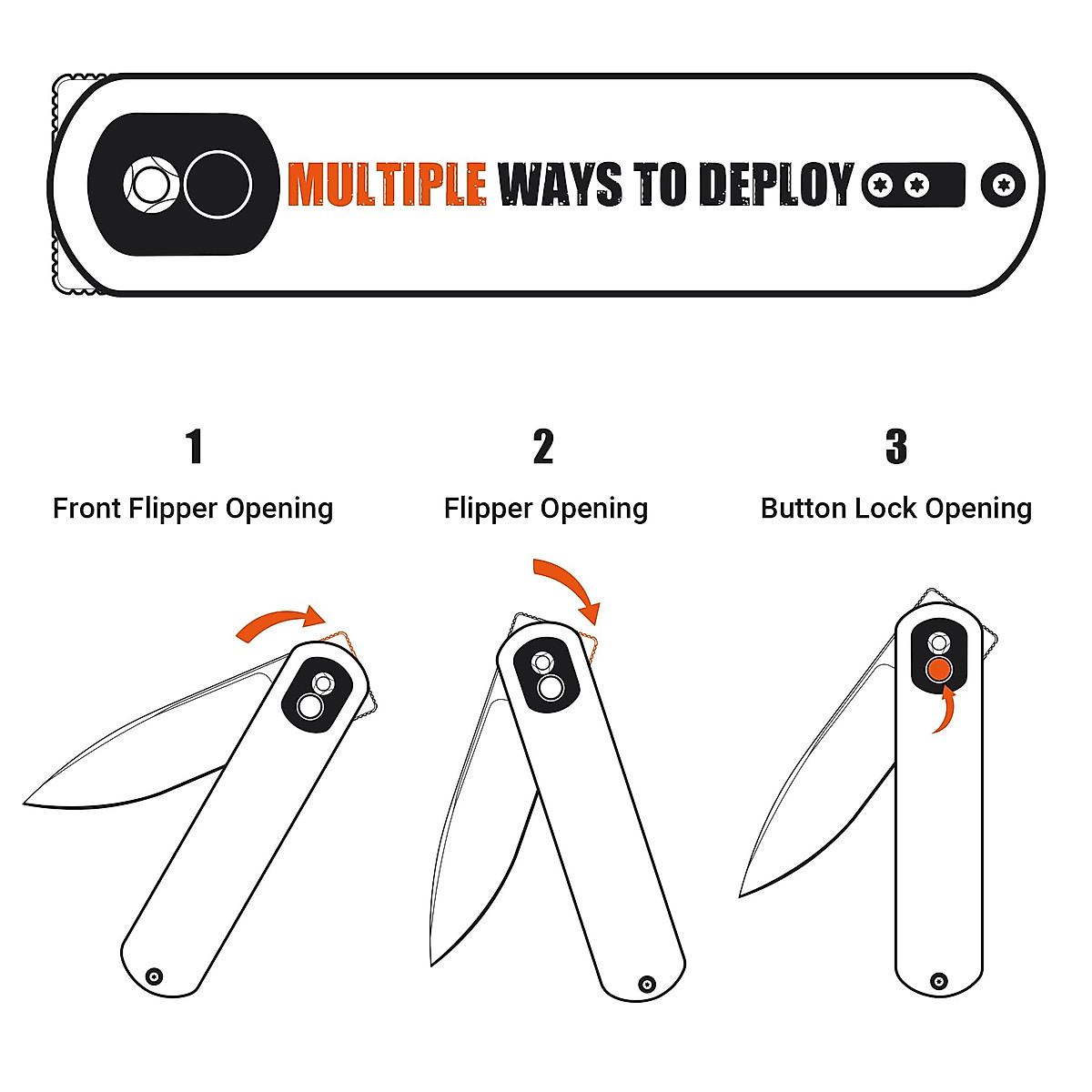 Vosteed Corgi Small Folding Knife, Flipper Knife with Clip for Men Women Gifts, Patented Trek Lock Pocket Knife 2.99" Sandvik 14C28N Blade, Micarta Handle for EDC