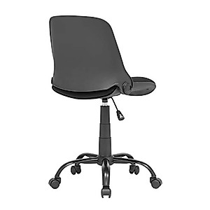 Calico Designs Back, Modern, Swivel, Office Contoured Folding Task Chair, Black/Black, 22"W x 22"D x 37.5"
