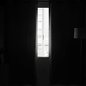 DWCN Light Grey Blackout Curtains - Room Darkening Thermal Insulated Living Room and Bedroom Curtains 38 x 84 inch Length, Set of 2 Window Curtain Panels