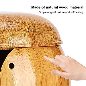 Wooden Yarn Bowl Yarn Storage Bowl with Removable Lid Home Needlework Yarn Holder for Knitting and Crochet Accessories Kit