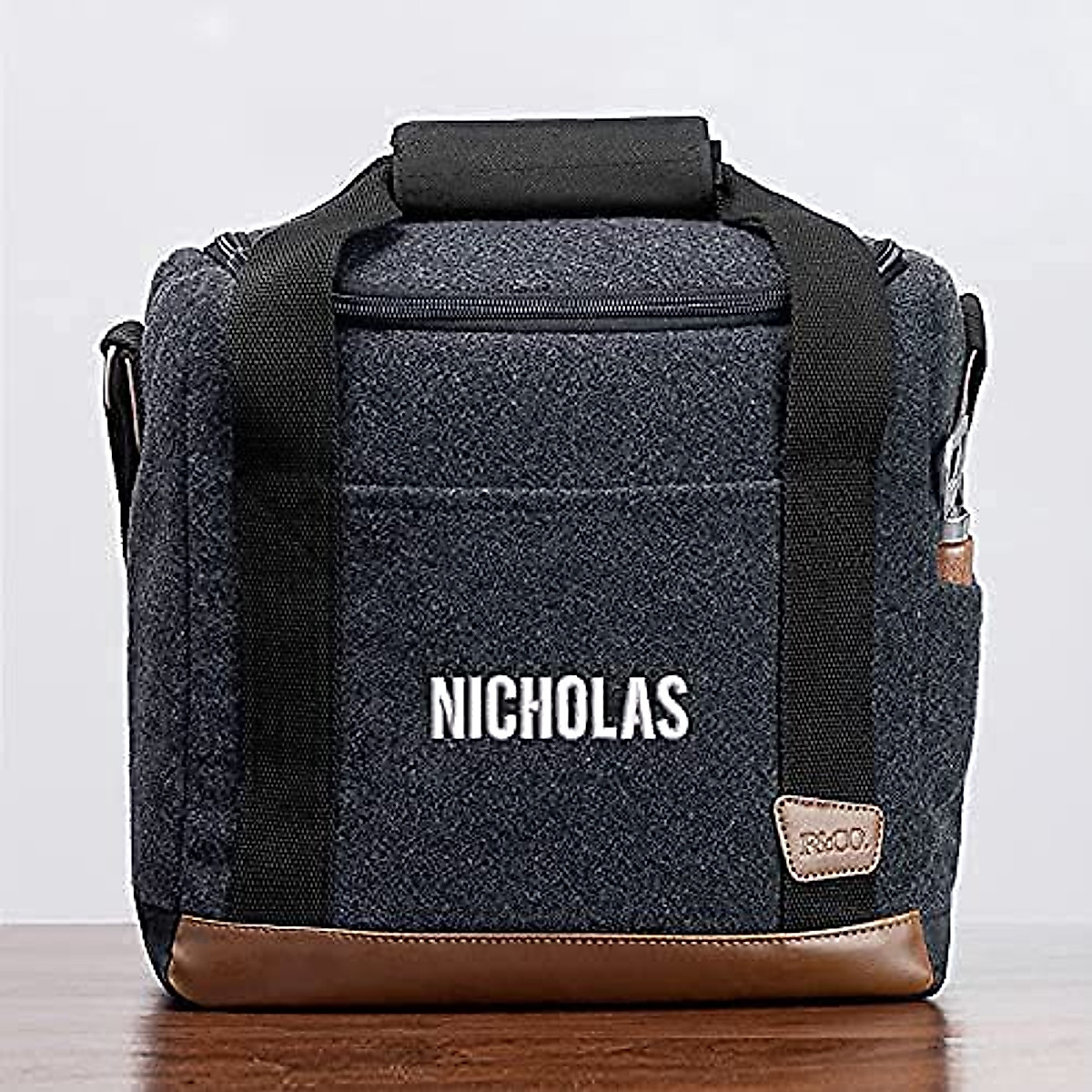 Lifetime Creations Custom Embroidered Soft Cooler Bag: Personalized Gift for Dad, for Him, Groomsmen, Embroidered Wool Polyester, Large Beer Cooler Bag with Bottle Opener