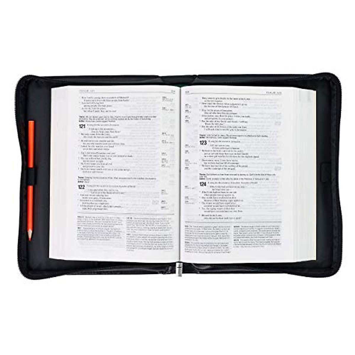 Christian Art Gifts Classic Faux Leather Bible Cover for Men and Women: Be Strong and Courageous - Joshua 1:9 Inspirational Bible Verse with Lion, Gray and Black, Large