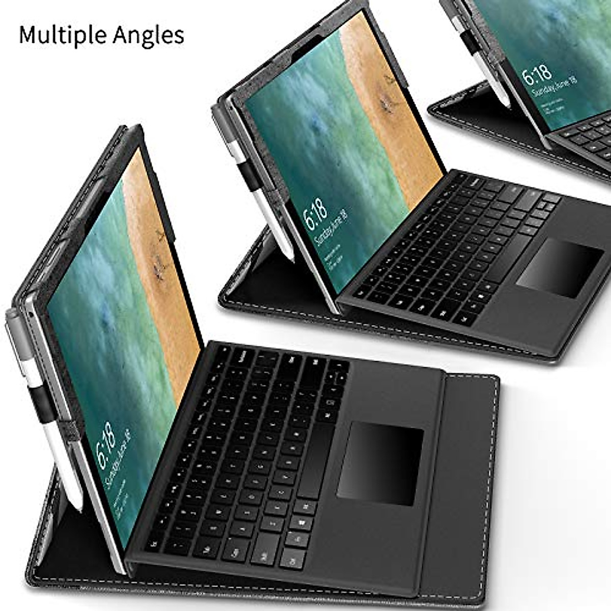 INFILAND Microsoft Surface Pro 7+/ Surface Pro 7 Plus Case Cover Compatible with Microsoft Surface Pro 7+/ Surface Pro 7/ Surface Pro 6/ Surface Pro 5/ Surface Pro 4 12.3 inch Tablets, Gray