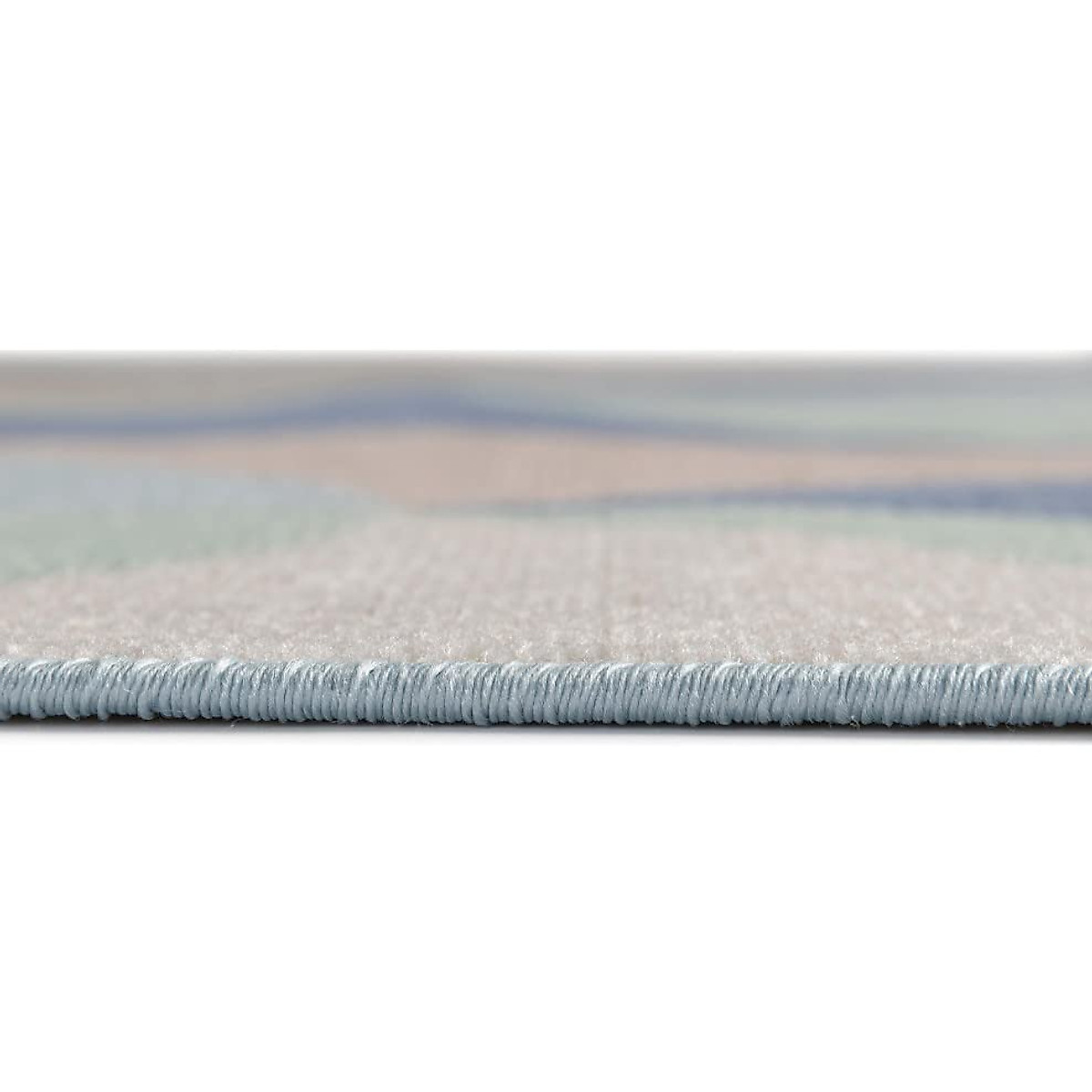 Unique Loom Lotus Collection Area Rug - King (8' x 10', Blue/ Light Blue)