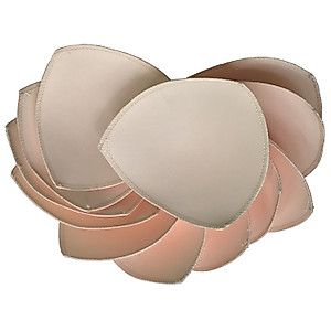 Fypxd 6 Pairs Bra pad Insert For sports bra or Bikini Tops 5X5 inch（Beige