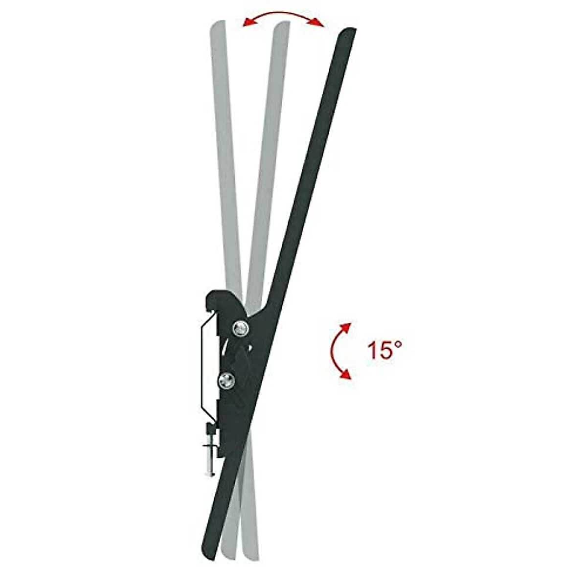 Tilt 15°TV Wall Mount for 32 37 40 47 50 55 60 65 70 Plasma LED LCD TV Display, Heavy-Duty Steel Construction in Classic Black Finish, Load Capacity Up to 110lbs GPJCFCDUS