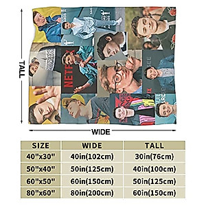 Noah Schnapp Collage Ultra-Soft Micro Fleece Throw Blanket Warm Comfortable Versatile Blanket for Sofa and Travel