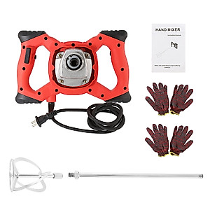 BEAMNOVA Electric Handheld Cement Mixer 2100W Concrete Mixer Machine Industrial Portable Hand Paint Stirrer for Mixing Feed, Oil Paint, Resins