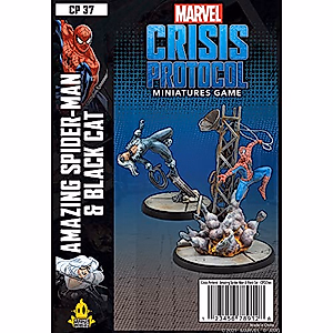 Marvel Crisis Protocol Amazing Spiderman and Black Widow CHARACTER PACK | Miniatures Battle Game | Strategy Game for Adults | Ages 14+ | 2 Players | Avg. Playtime 90 Mins | Made by Atomic Mass Games