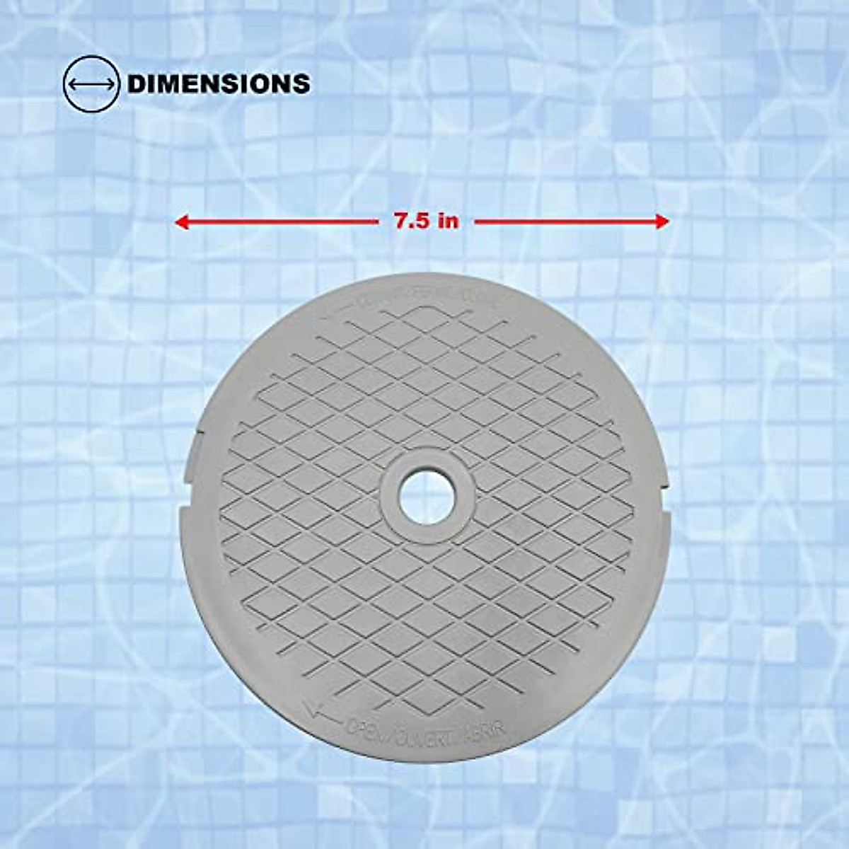 Poolzilla Pool Skimmer Cover 7.75-inch Diameter for Inground and Aboveground Pools Skimmer Lid Replacement for Pentair HydroSkim - Swimming Pool Accessories for Pool Maintenance- 1 Pack