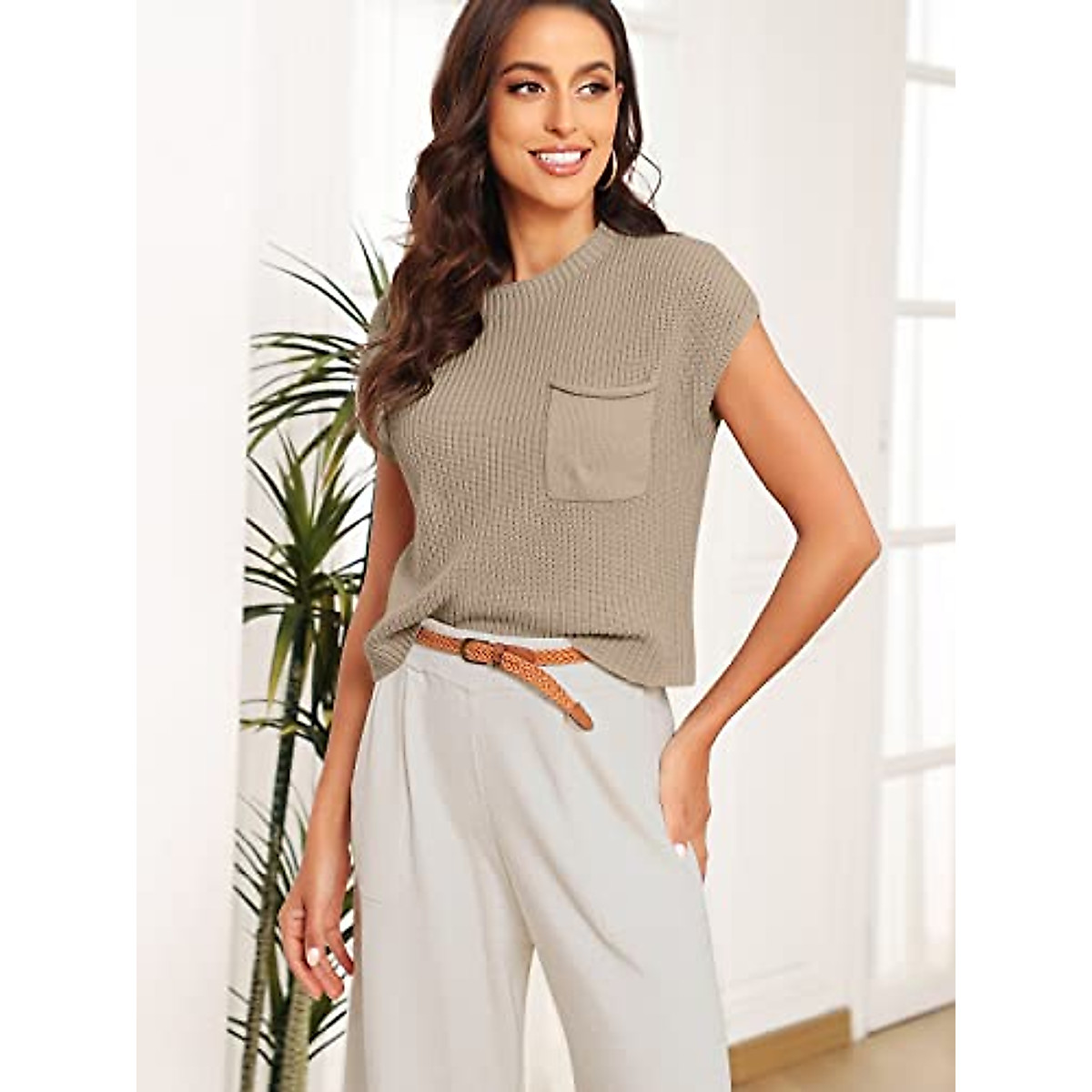 LILLUSORY Womens Fall Fashion 2023 Outfits Clothes Casual Summer Two 2 Piece Matching Lounge Sets Cute Sweatsuits Trendy Airport Outfits Cozy Knit Oversized Sweater Top Loungewear Pants Clothing