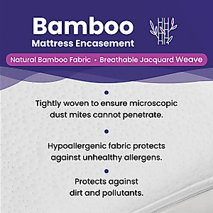 Cal King Size Waterproof Bamboo Mattress Encasement by Slumberfy - Premium Skin-Safe Mattress Protector with 360° EZ Zipper, Lab-Tested Bed Bug Protection, Zippered Encasement (72x84 in)