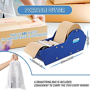 Frifreego Water-Activated Tape Dispenser, Manual Kraft Gum Tape Dispenser, Width Adjustable 1.18-3.15", Light Weight & Portable Packing Tape Dispenser Set