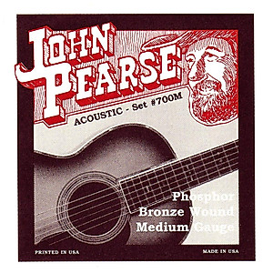 John Pearse Acoustic Strings Phosphor Bronze Medium 13-56 (3 Pack Bundle)