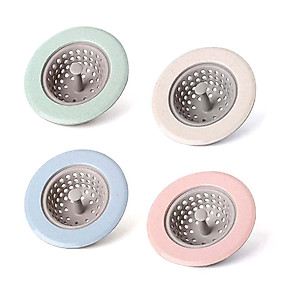 1PCS Silicone Bathroom Sink Drains Bathtub Strainers Kitchen Accessories,Blue