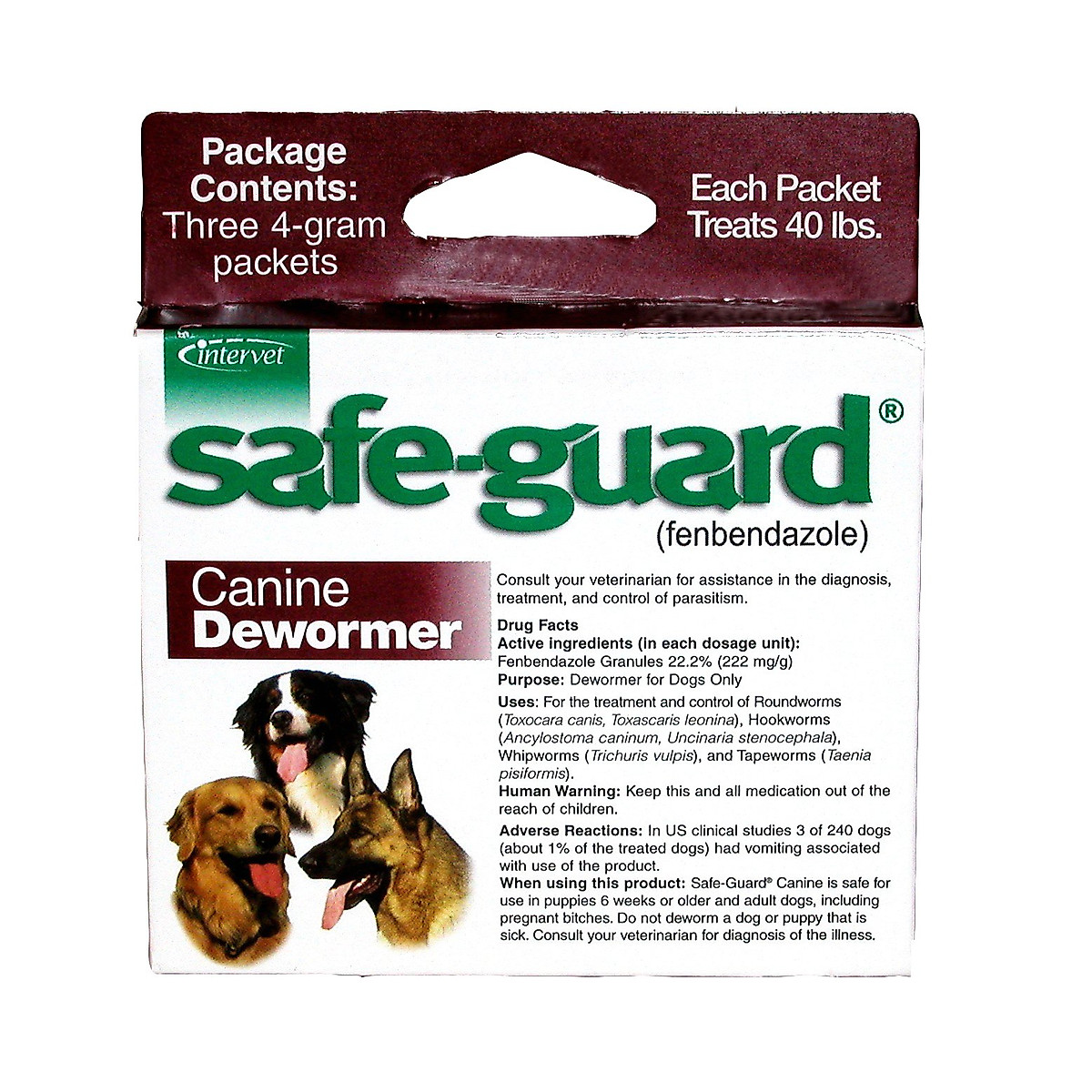 Merck Animal Health Safe-Guard Canine Dewormer, 4 gm