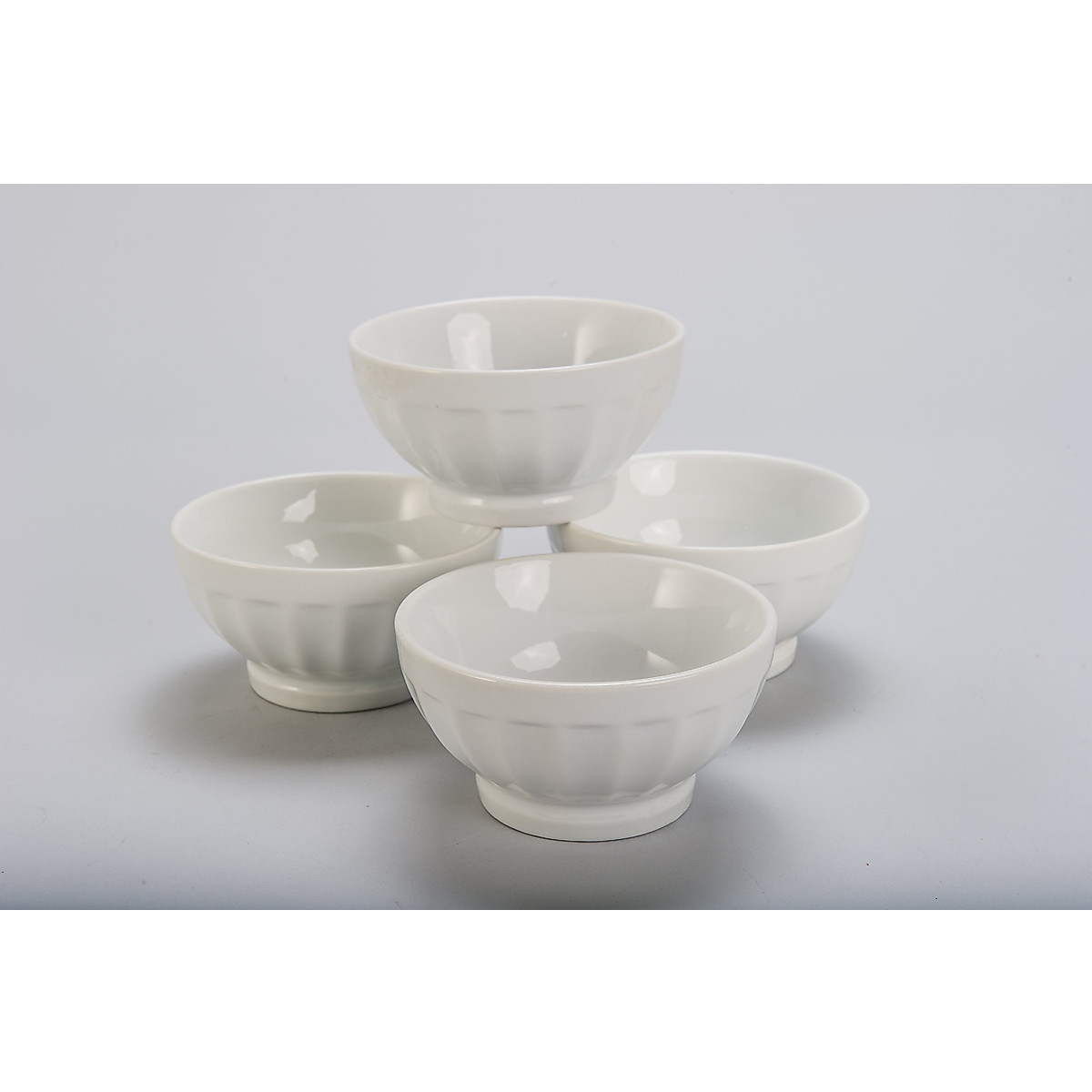 BIA Cordon Bleu 8-Ounce Fluted Bowl, Set of 4, White (900307S4SIOC)