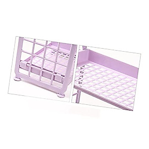 STOBAZA 2 Layers Plastic Living Organizerpurple Assemble Storage Finishing Kitchen Bathroom Room Countertop Toilet Shelf Desktop