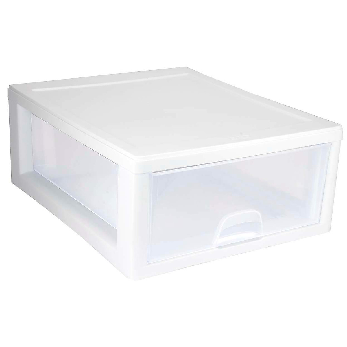 Sterilite 16 Quart Clear Plastic Stacking Storage Drawer Container Box (6 Pack) + 6 Quart Storage Drawer Container Box (6 Pack)