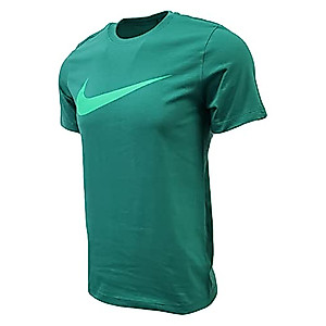 Nike Men's Sportswear Swoosh T-Shirts (X-Large, Green/Light Green Swoosh)