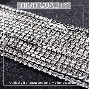 Aukmla Multi Layered Chain Crystal Rhinestone Choker Fully Diamond Statement Necklace Wedding Jewelry for Women
