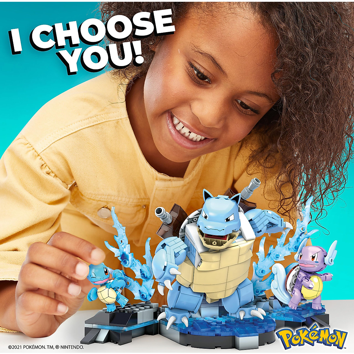 MEGA Pokémon Squirtle Evolution Building Set with 379 Bricks and Special Pieces, Toy Gift Set for Ages 8+ and up, HDH93