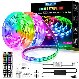 ehomful 32.8 Ft Led Strip Lights,5050 Type Color Changing 44 Keys Remote Control Led Lights for Bedroom,Room,Kitchen and Party Decorations