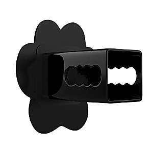 Dog Animal Paw Foot Emblem Metal Trailer Hitch Cover (Fit 2" Receivers, Chrome/Black)