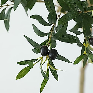 Apeair Artificial Olive Tree, Tall 6 Feet Faux Potted Silk Green Leaves Olive Tree with Planter, Large Fake Plants House Greenery Decoration for Indoor Home Office Housewarming Garden Decor…