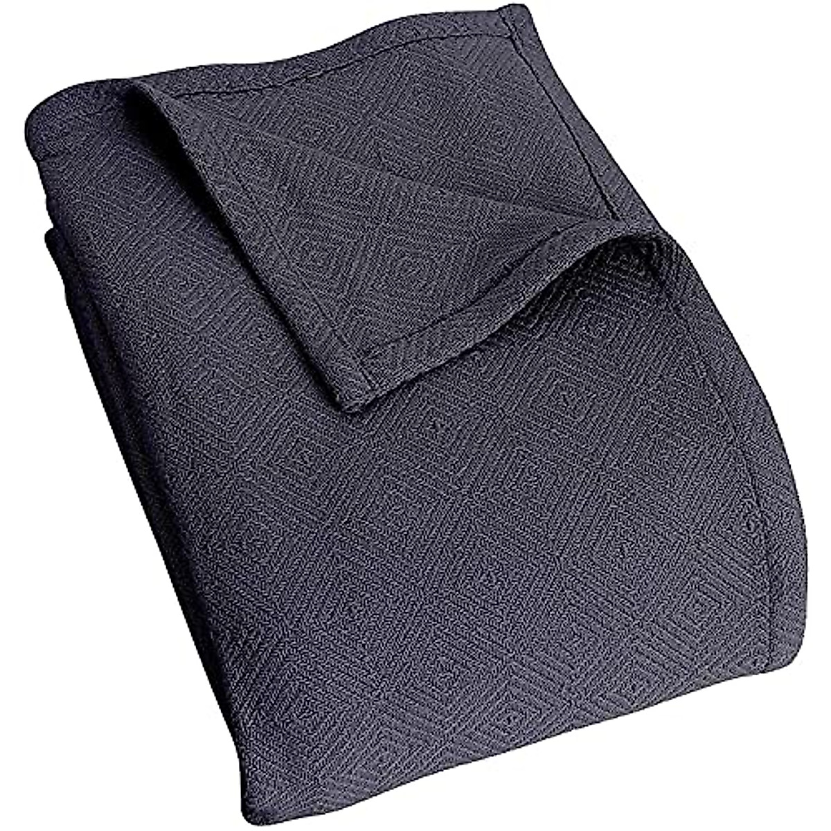 Cotton Throw Blanket Queen Size for Bed - Diamond Weave Blankets, Grey Soft Lightweight Woven Throw Blankets for Couch Bed Sofa Travel 100% Cotton Blankets & Throws - 90x90 inches