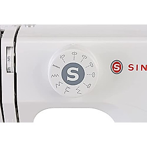 SINGER Sewing Machine Bundle M1000+, 32 Stitch Applications, Mending Machine, Simple, Portable, Great for Beginners, Top Drop-In Bobbin, Reverse Lever, 5 heavy duty needles, Kwalicable Cleaning Cloth