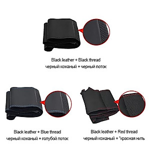 CarXs Hand Sewing Leather Black Car Steering Wheel Cover,Fit for Mercedes Benz R320 R400 R350 GL450 ML350 Car Accessories