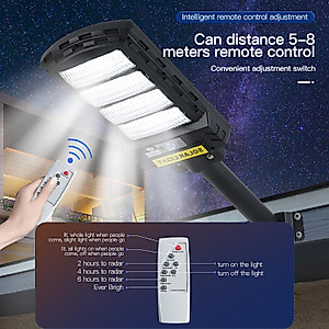 200W Solar Street Lights Outdoor Waterproof,20000 lumens, Dusk to Dawn Solar with Motion Sensor and Remote Control, LED Flood Light, Suitable for courtyards, Gardens, Streets, Courts Garage