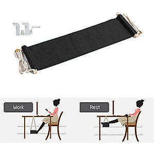 Office Foot Hammock Under Desk Footrest, Adjustable Desk Foot Rest Stand Replace Footstools for Home, Office Study and Relaxing, 1pc/Box Black