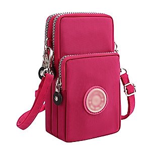 ZGMYC 3-Layers Cellphone Pouch Wristlet Purse Waterproof Sports Armband Shoulder Bag Wallet