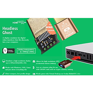 FUERAN 4K HDMI Dummy Plug, Virtual Monitor Emulator, Headless Display Adapter, EDID Emulator, Supports 4096x2160@60Hz, 3840x2160@60Hz, 2560x1440@60Hz for Windows, Mac, Linux – Plug & Play（4K-10P）
