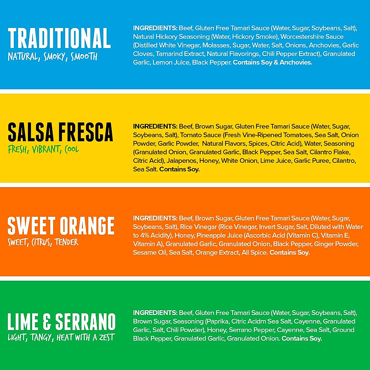 Baja Beef Jerky Snack Pack - Jerky Variety Pack, Beef Jerky Gifts for Men, Beef Jerky Sampler, Craft Jerky, Beef Jerky Assortment, Gluten Free Jerky, High Protein Jerky - 2.5 Oz Bags (Pack of 4)