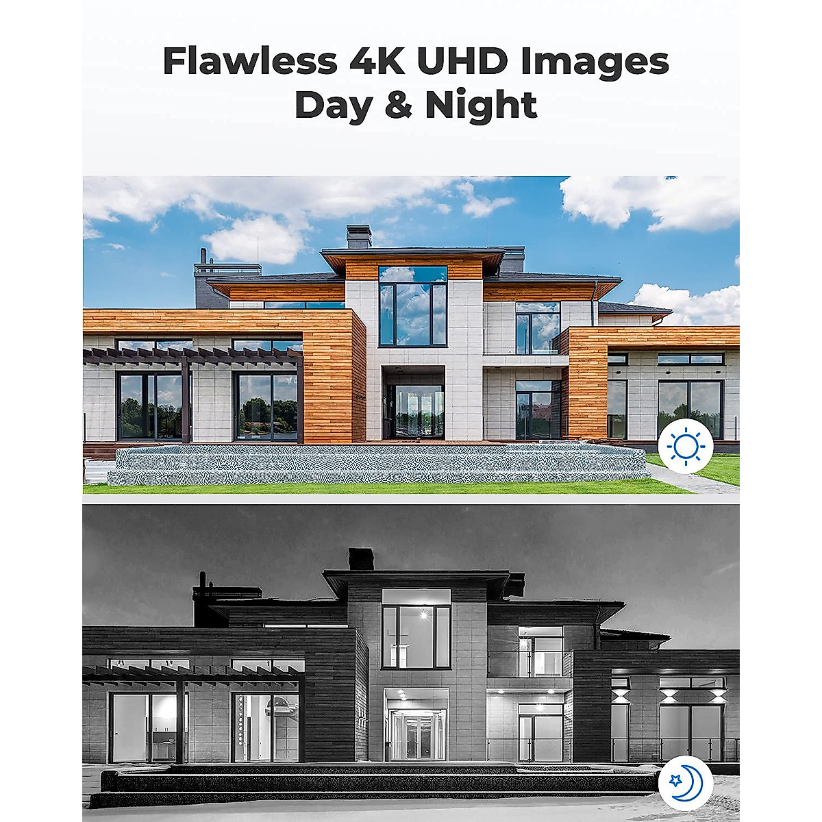 REOLINK 4K PoE Outdoor Security Cameras, 5X Optical Zoom, IK10 Vandal-Proof, Smart Human/Vehicle Detection, 4X RLC-842A Bundle with 1x REOLINK 4K 8 Channel with 2TB Hard Drive PoE NVR, RLN8-410