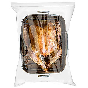 [ 20 COUNT ] JUMBO BAG Zipper top 8 Gallon - Resealable Bag with Zipper Top Storage Bags - Extra Large 22" x 24" for Seasonal Clothing, Blanket, Linens, Pillows, Food