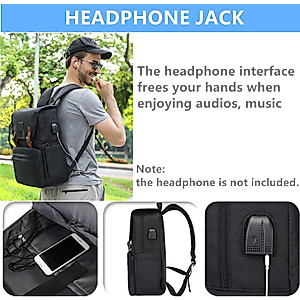 HFSX Backpack Bookbags Laptop Backpack for Women Men Vintage Backpack College Backpack Travel Bookbag Laptop Bookbags with USB Charging Port Gray Backpacks Fits 15.6 inch Notebook