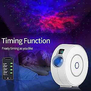 CHIGIH Smart Galaxy Projector,LED Starry Sky Night Light Star Projector,Nebula Ceiling Night Light App & Voice Controlled for Gaming Room,Bedroom,Home Theater,Camp Tent