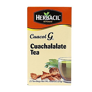 Herbacil Te De Cuachalalate, 2-pack of 25 tea bags per box (50 bags)