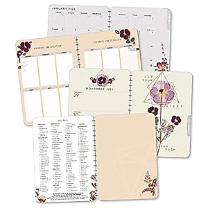 FIREWEED 2021 On-the-Go Weekly Planner: 17-Month Calendar with Pocket (Aug 2020 - Dec 2021, 5" x 7" closed): Joy Flowers