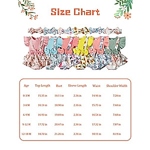 Kiluex Newborn Baby Girl Clothes Summer Romper Ruffle Sleeve One-Pieces Jumpsuits Bodysuit Infant Outfits with Headband (Pink, 3-6 Months)