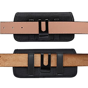 Pouch Case Compatible for Stratus C5 / Cloud Mobile Stratus-C5 Elite Car Mount Phone Stand with Holster Pouch with Belt Clip Loop (Black 3in1Ring +Horizontal Pouch)