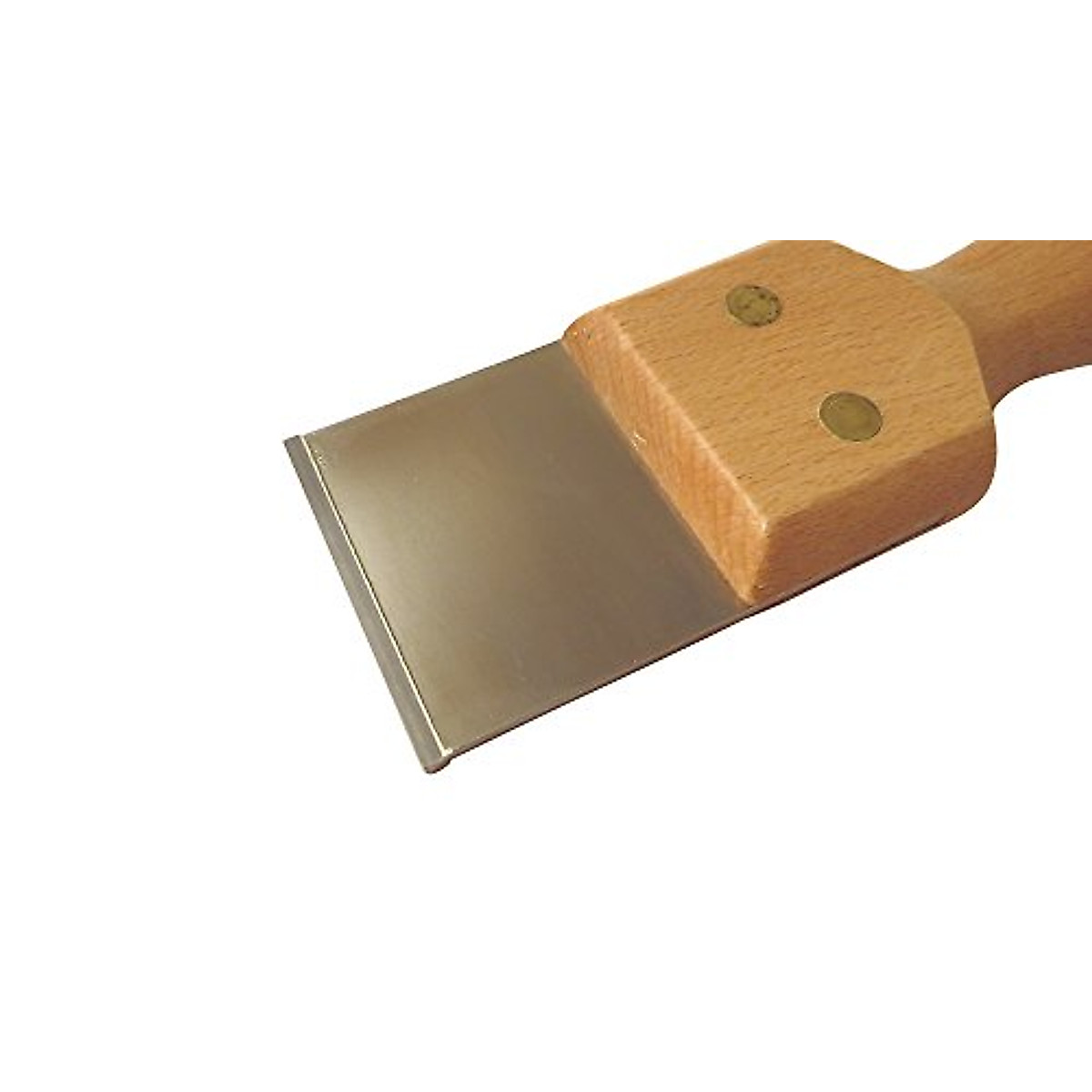 Super Scraper Double Edge Solid Carbide Scraper 1/8" thick by 2” wide by 1.75” long Blade w/ Solid Wood Handle Overall Length 7.75" SS-2