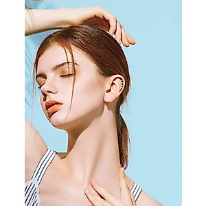 Ear Jewelry for Women 7 Star Ear Cuffs Climber Earrings 925 Sterling Silver Hypoallergenic Earring with Cubic Zirconia for Birthday Gift