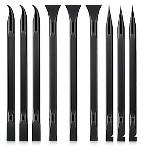 Plastic Scraper Tool for Tight Spaces,Ymapinc 9pcs Crevice Cleaning Tool Car Detailing,Plastic Kitchen Scraper Tool,Suitable for Tight Spaces,Gaps,Stickers,Labels,Oil Stains,Crevices,Food,Paint